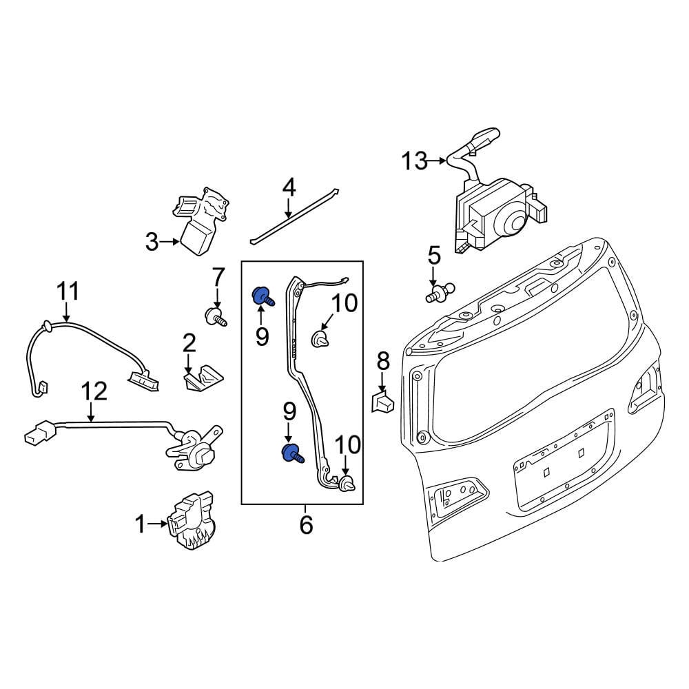 Nissan OE 908071JA0B - Liftgate Object Sensor Clip