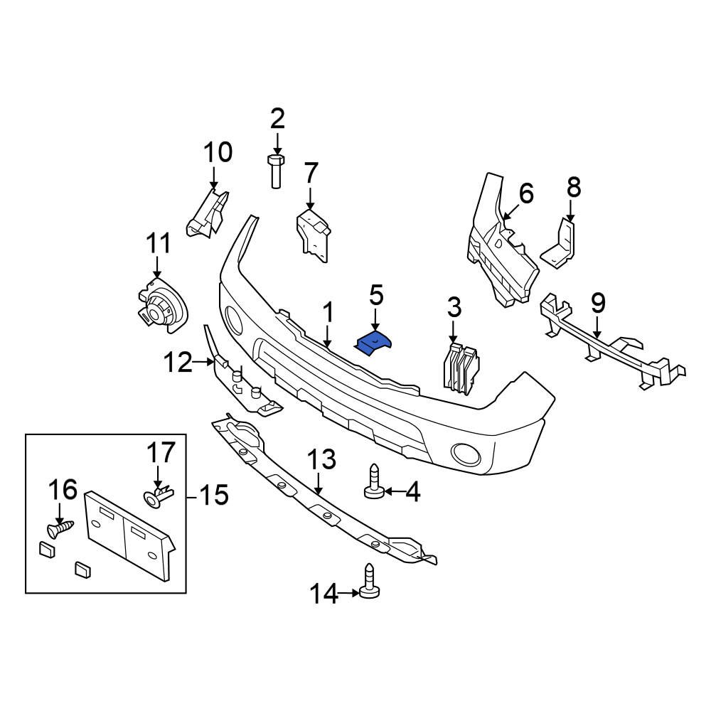 Nissan OE 6228481F00 - Front Bumper Cover Grommet
