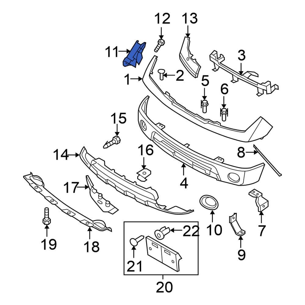 Nissan OE 62222EA500 - Right Bumper Cover Bracket