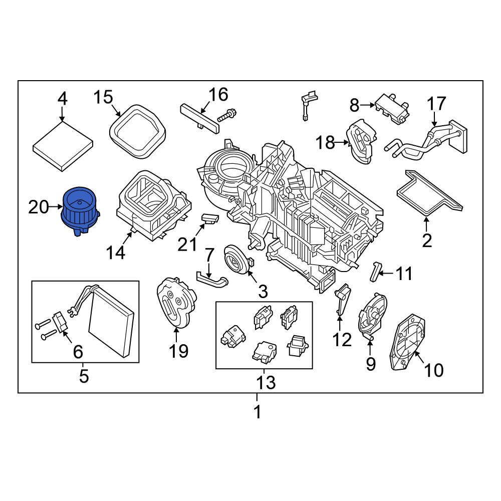 Nissan OE 27226EA010 - HVAC Blower Motor Assembly
