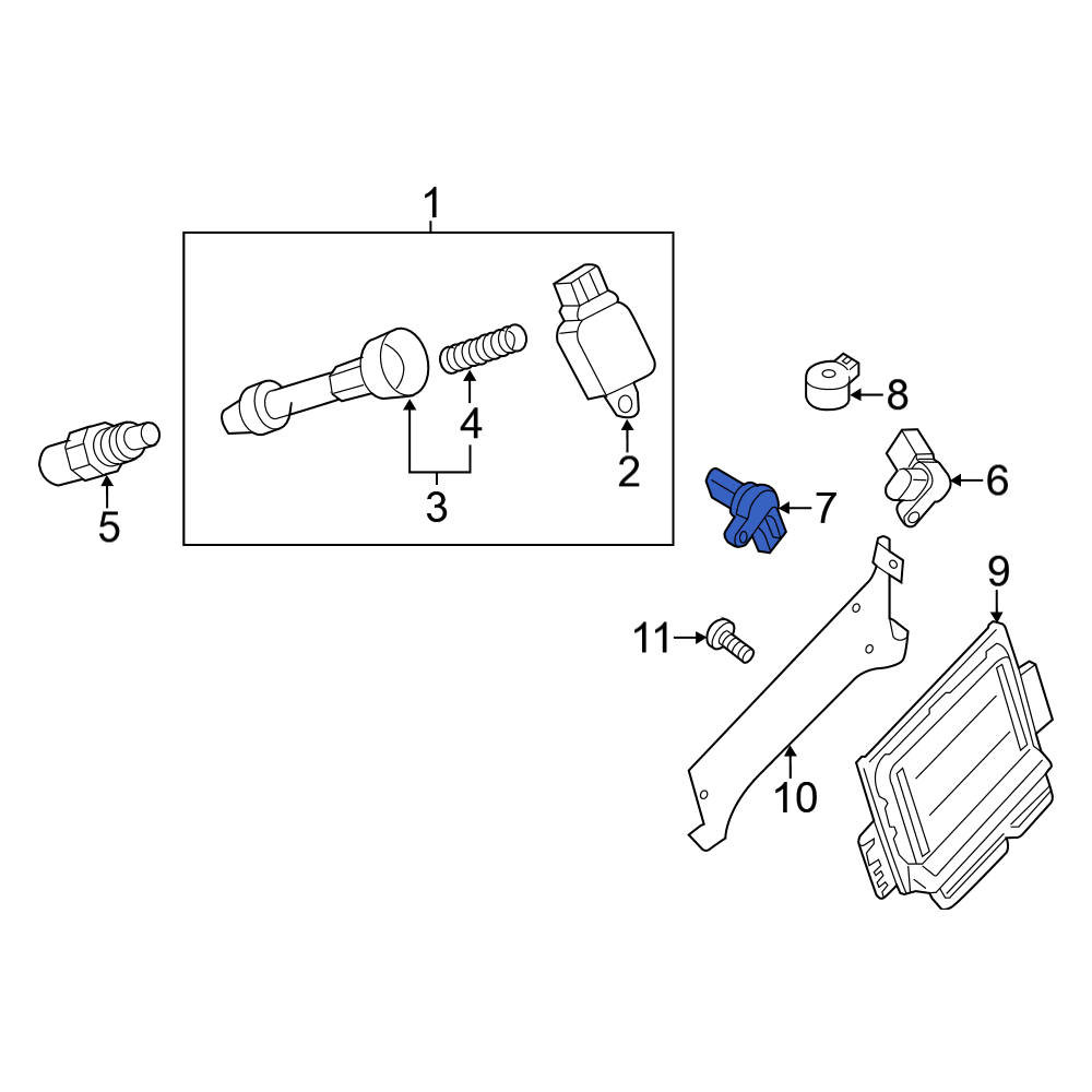 Nissan OE 23731EA20D - Engine Crankshaft Position Sensor