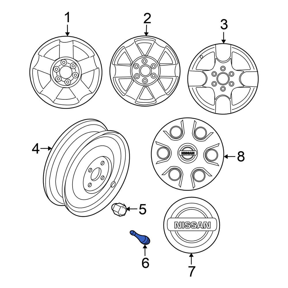 Nissan OE 40311S3500 - Tire Valve Stem