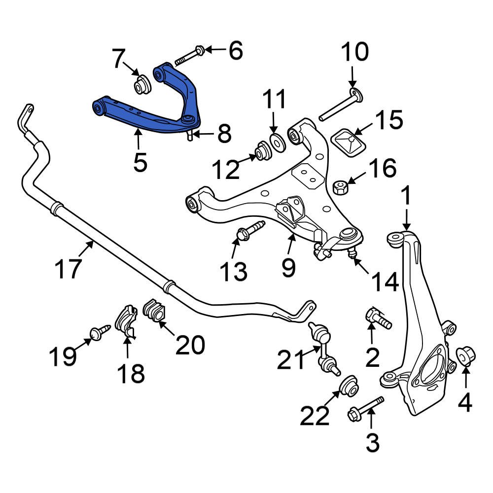 Nissan OE 54524EA00A - Front Right Upper Suspension Control Arm
