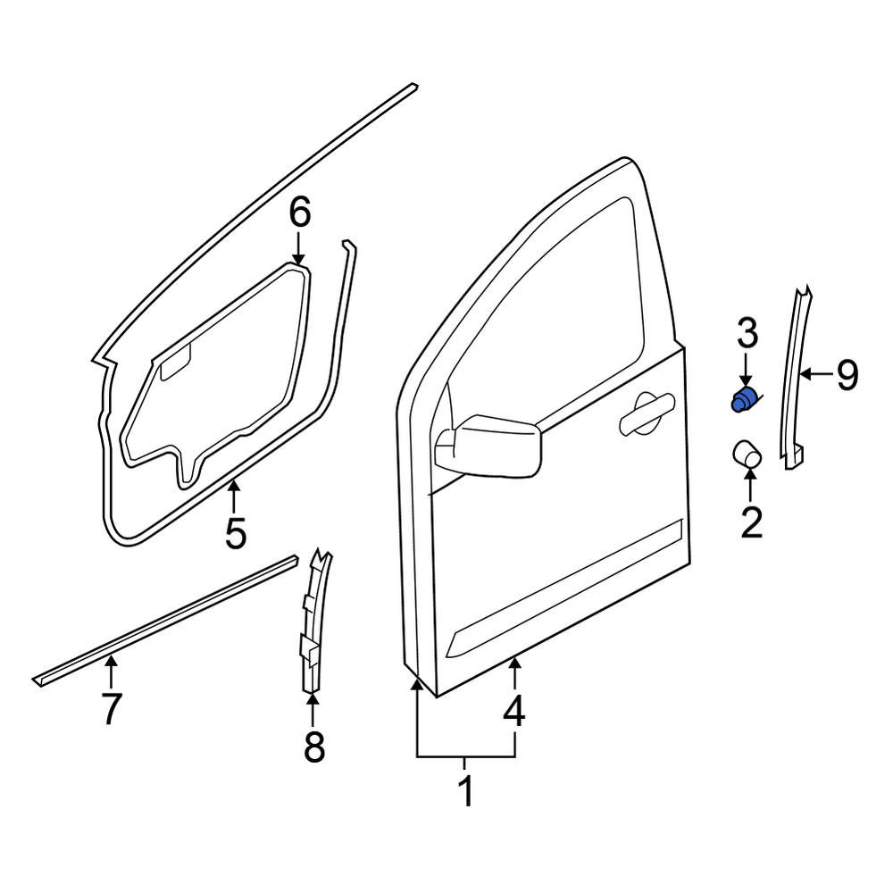 Nissan OE 80874AM800 - Door Shell Grommet