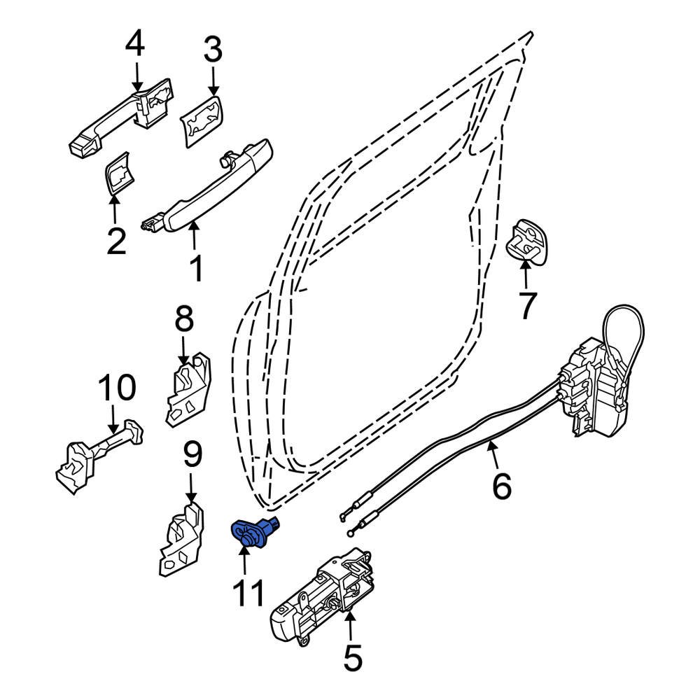 Nissan OE 25360AD000 - Rear Door Jamb Switch