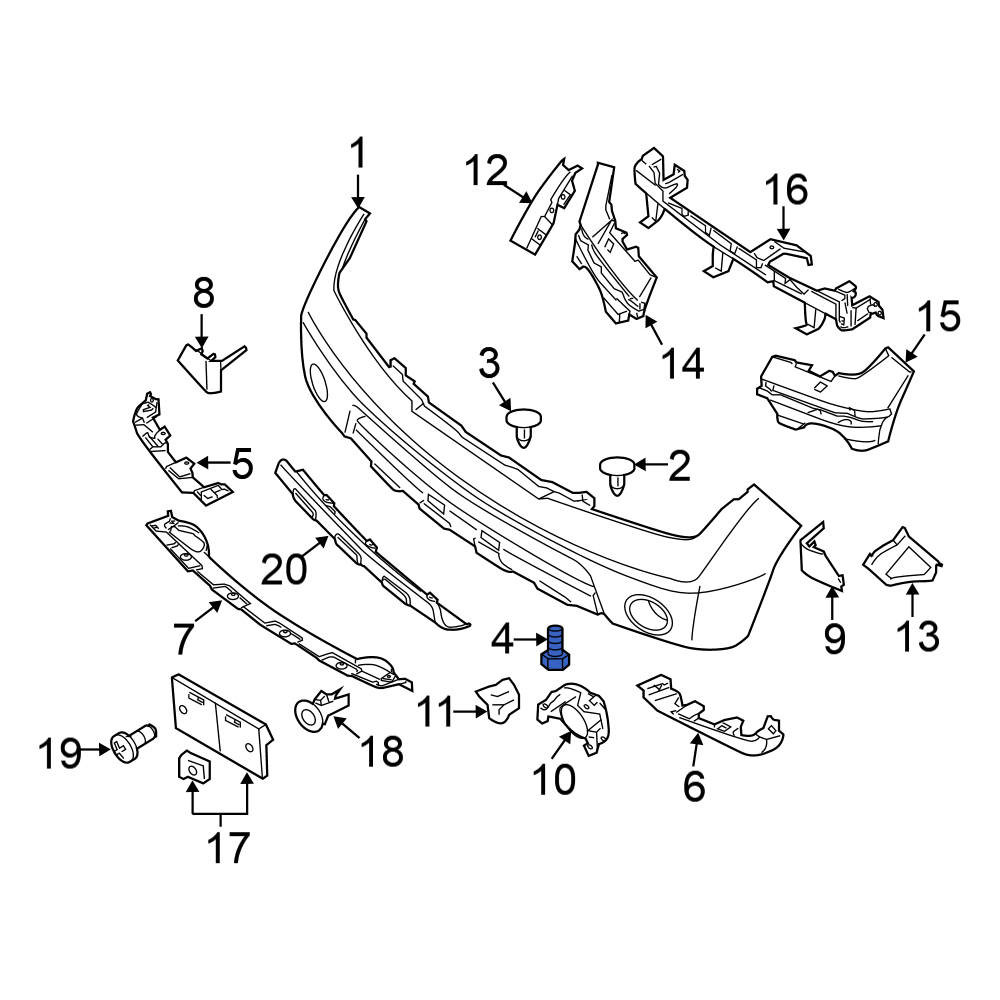 Nissan OE 0145600691 - Radiator Support Splash Shield Screw
