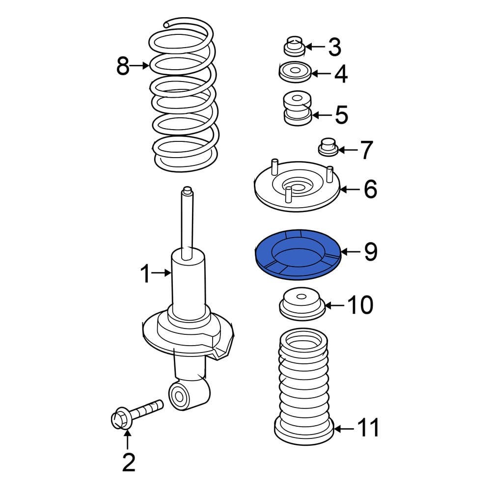 Nissan OE 550367S000 - Rear Coil Spring Insulator
