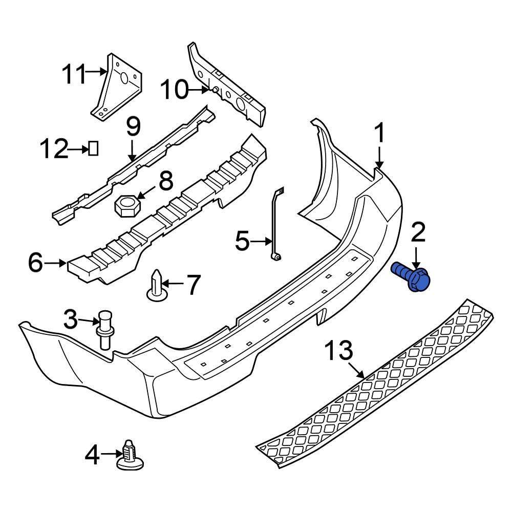 Nissan OE 0145600691 - Radiator Support Splash Shield Screw