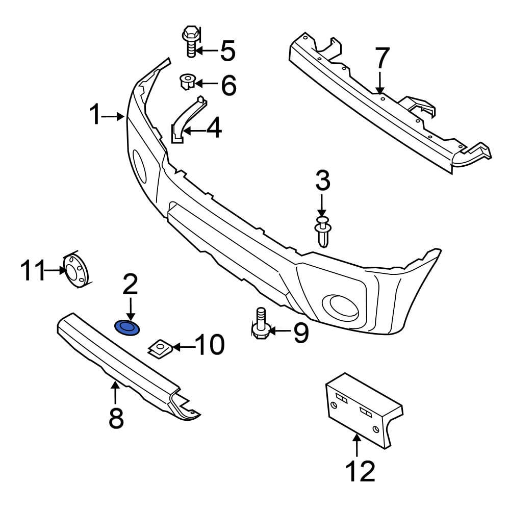 Nissan OE 62256EA000 - Front Jack Plug Cover