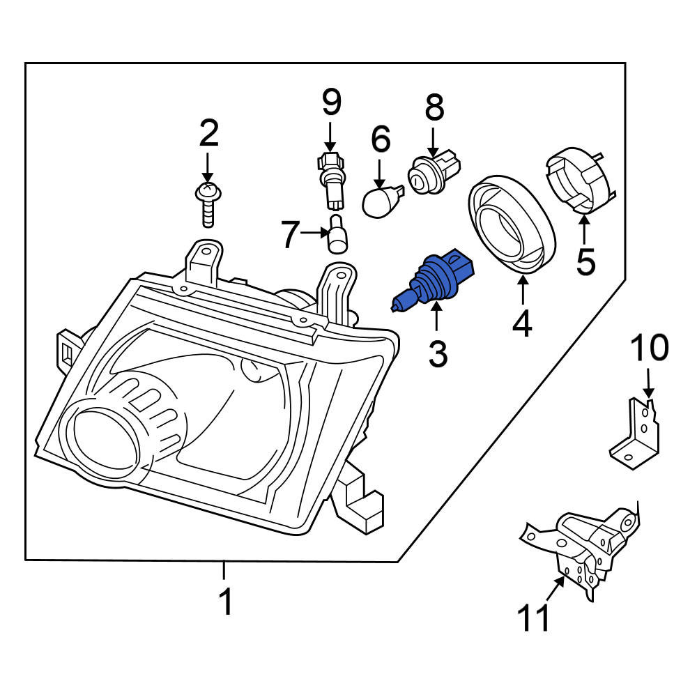 Nissan OE 262969B903 - Front Headlight Bulb