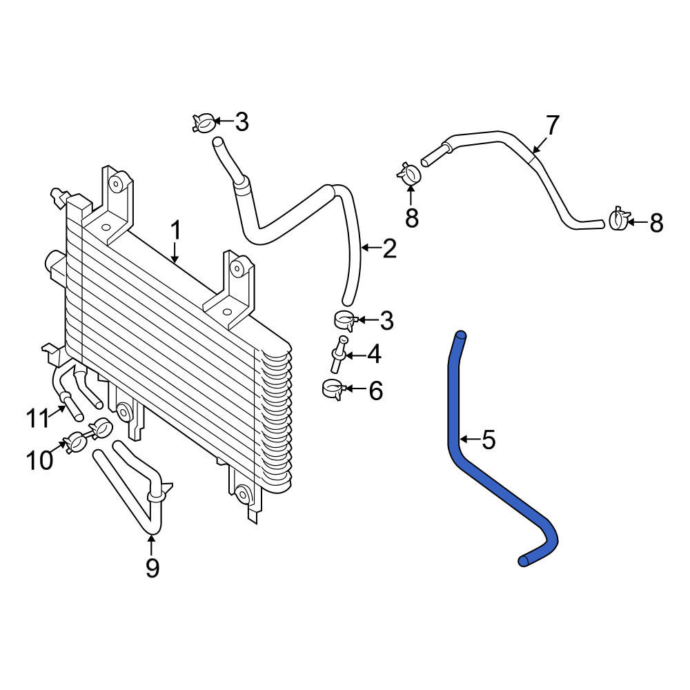 Nissan OE 21632EA200 - Automatic Transmission Oil Cooler Hose