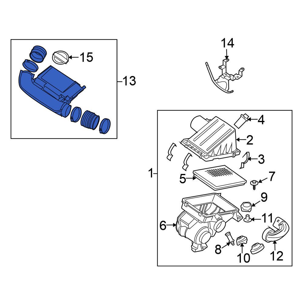 Nissan OE 16576EA200 - Engine Air Intake Hose