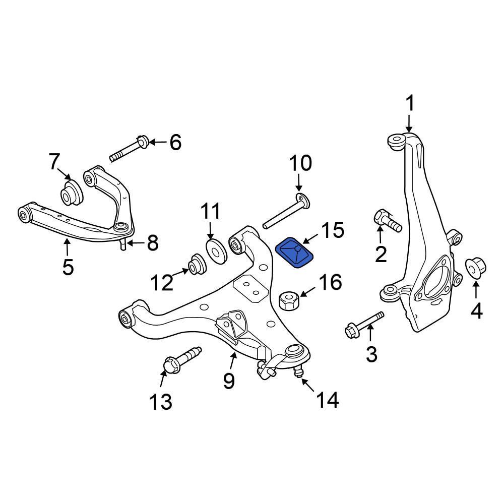 Nissan OE 54050EA001 - Front Suspension Control Arm Bumper