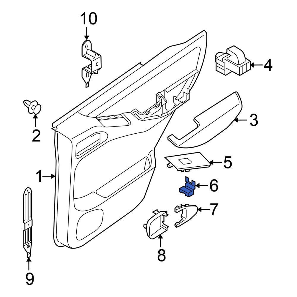 Nissan OE 0155400261 - Rear Door Window Switch Bezel Clip