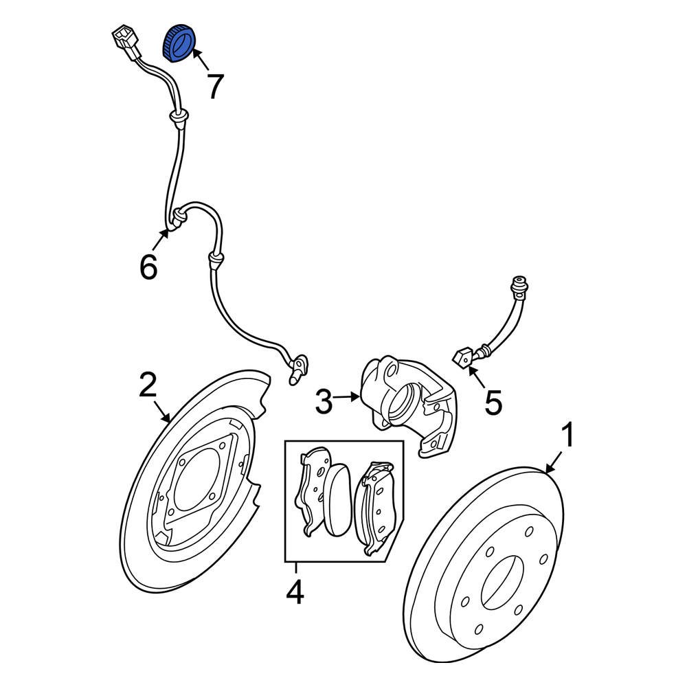 Nissan OE 47950EA010 - Rear ABS Wheel Speed Sensor Tone Ring