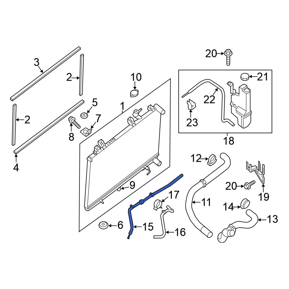 Nissan OE 216363KA0A - Upper Automatic Transmission Oil Cooler Hose