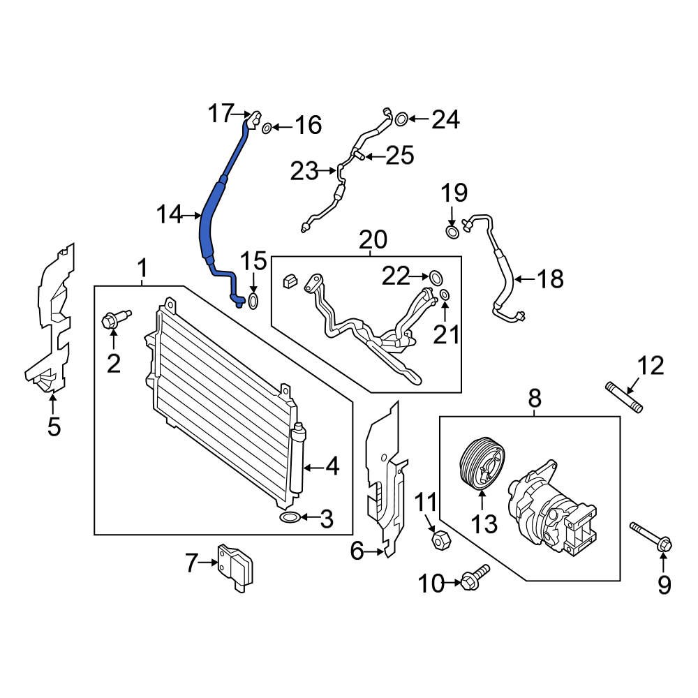 Nissan OE 924809PF0A - A/C Refrigerant Suction Hose