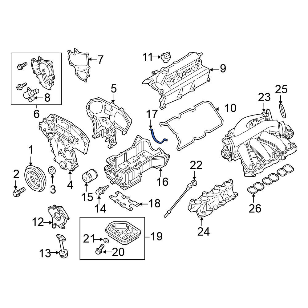 Nissan OE 111217Y000 - Front Engine Oil Pan Gasket