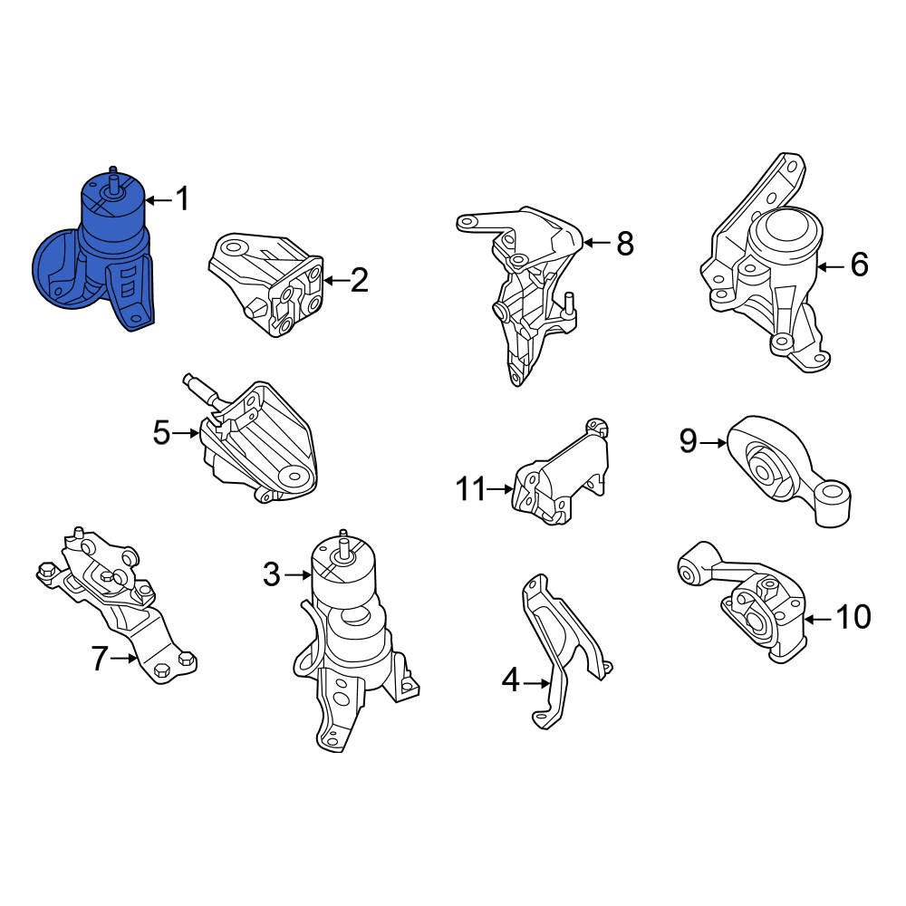 Nissan OE 11270JA10A - Front Engine Mount