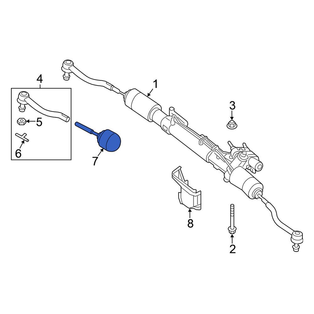 Nissan OE D85213KA0A - Inner Steering Tie Rod End