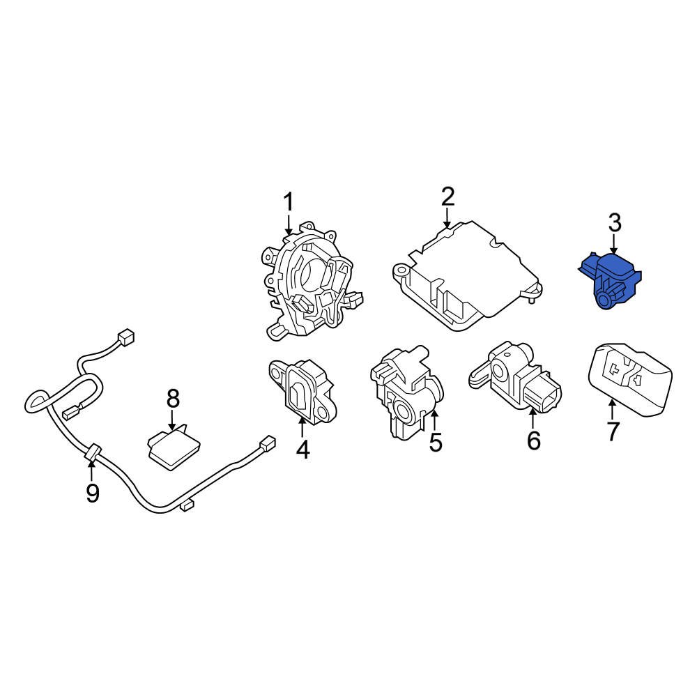 Nissan OE 985813JA8A - Front Air Bag Impact Sensor