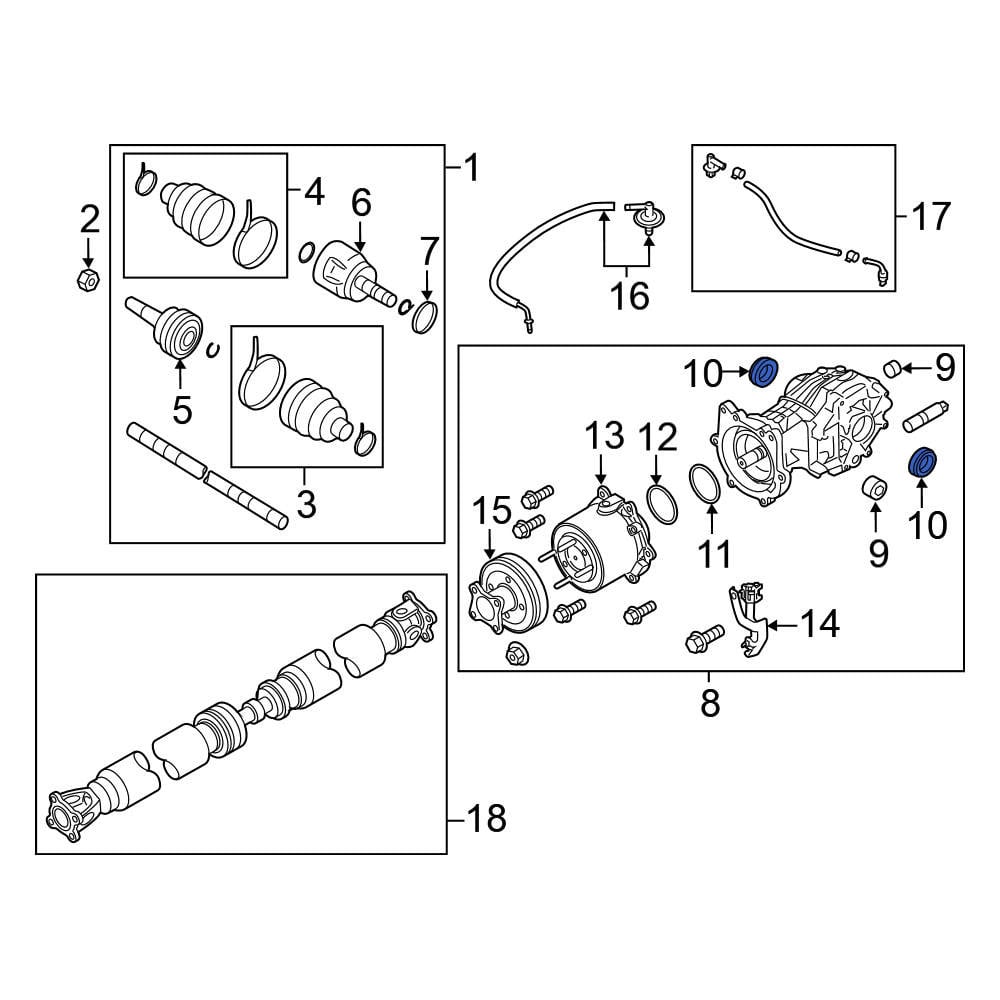 Nissan OE 383423JA0A - Drive Axle Shaft Seal