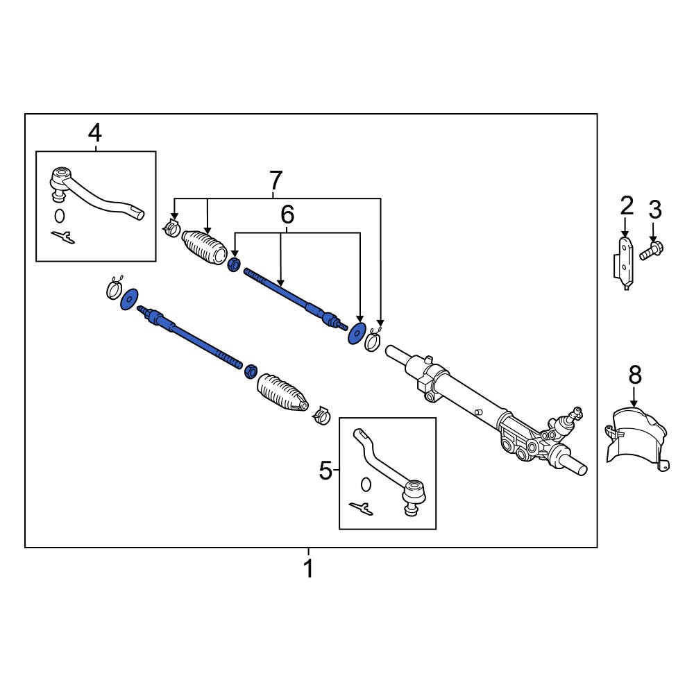 Nissan OE D85213KA0A - Inner Steering Tie Rod End