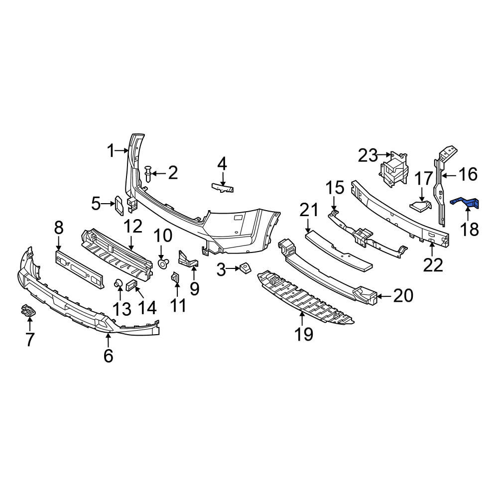 Nissan OE 622926TA0A - Front Right Lower Bumper Cover Stay