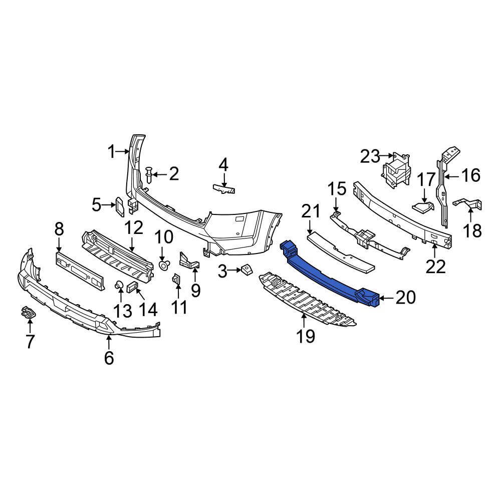 Nissan OE 620906TA0A - Front Lower Bumper Impact Absorber