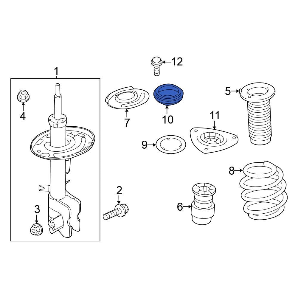Nissan OE 543256RA0A - Front Suspension Strut Bearing