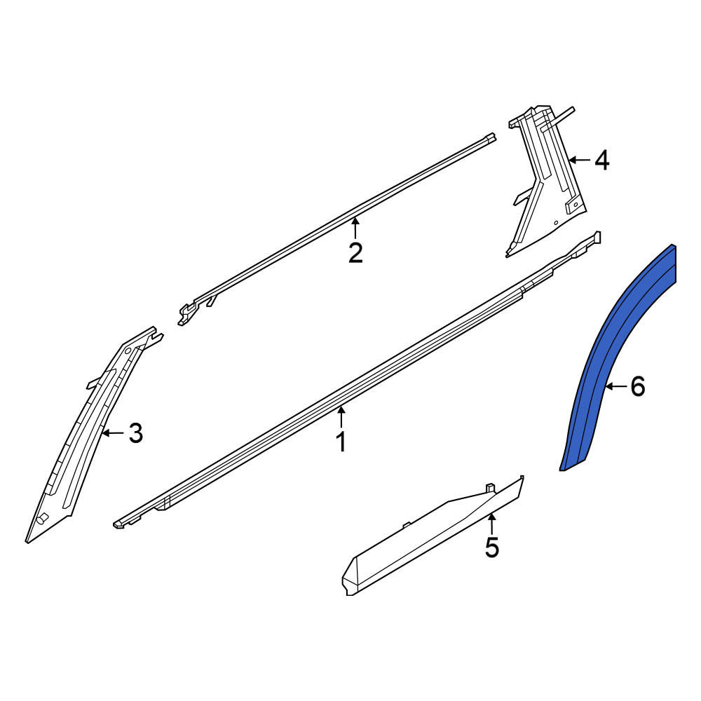Nissan OE 788616TA1A - Rear Left Wheel Arch Molding
