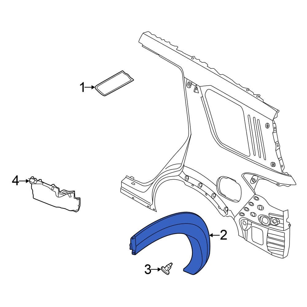 Nissan OE 788606TA0A - Rear Right Wheel Arch Molding