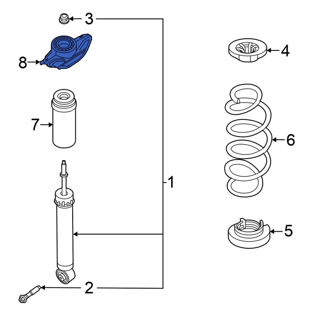 Nissan OE 553203JA0A - Rear Suspension Shock Absorber Mount