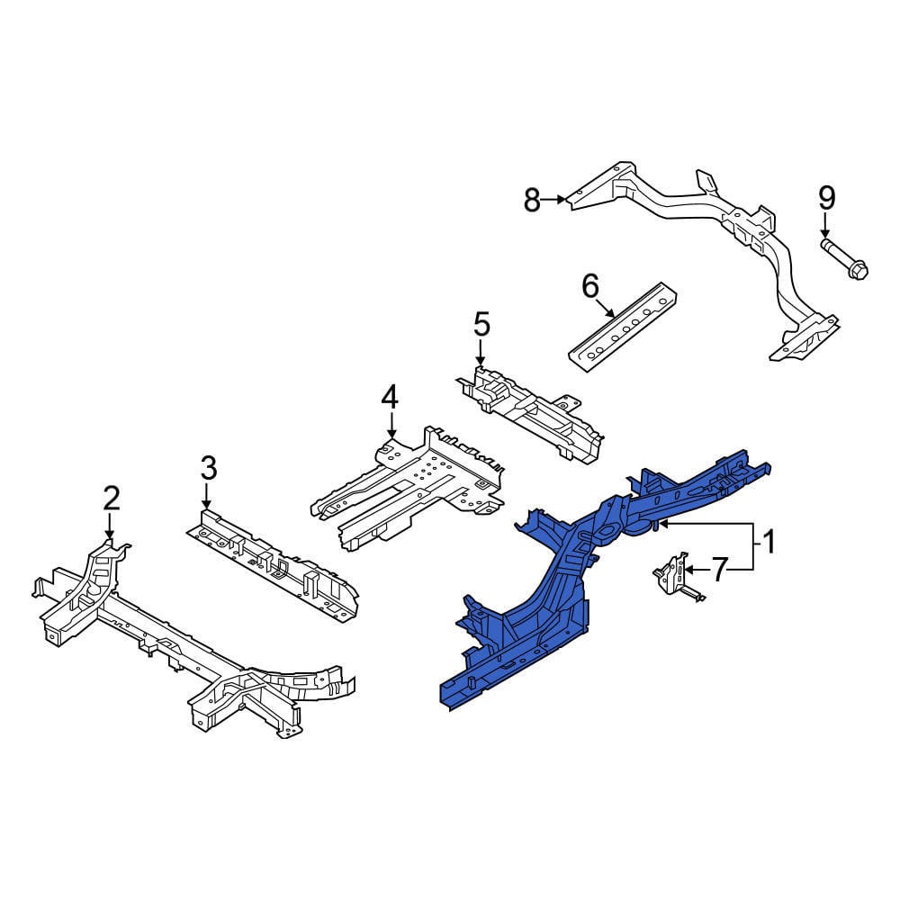 Nissan OE G51016SAMA - Front Left Frame Side Member Assembly