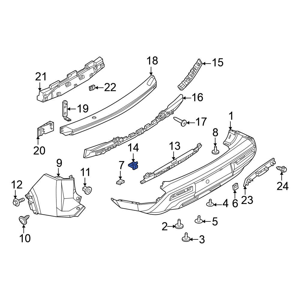 Nissan OE 626993JV0A - Bumper Cover Reinforcement Clip