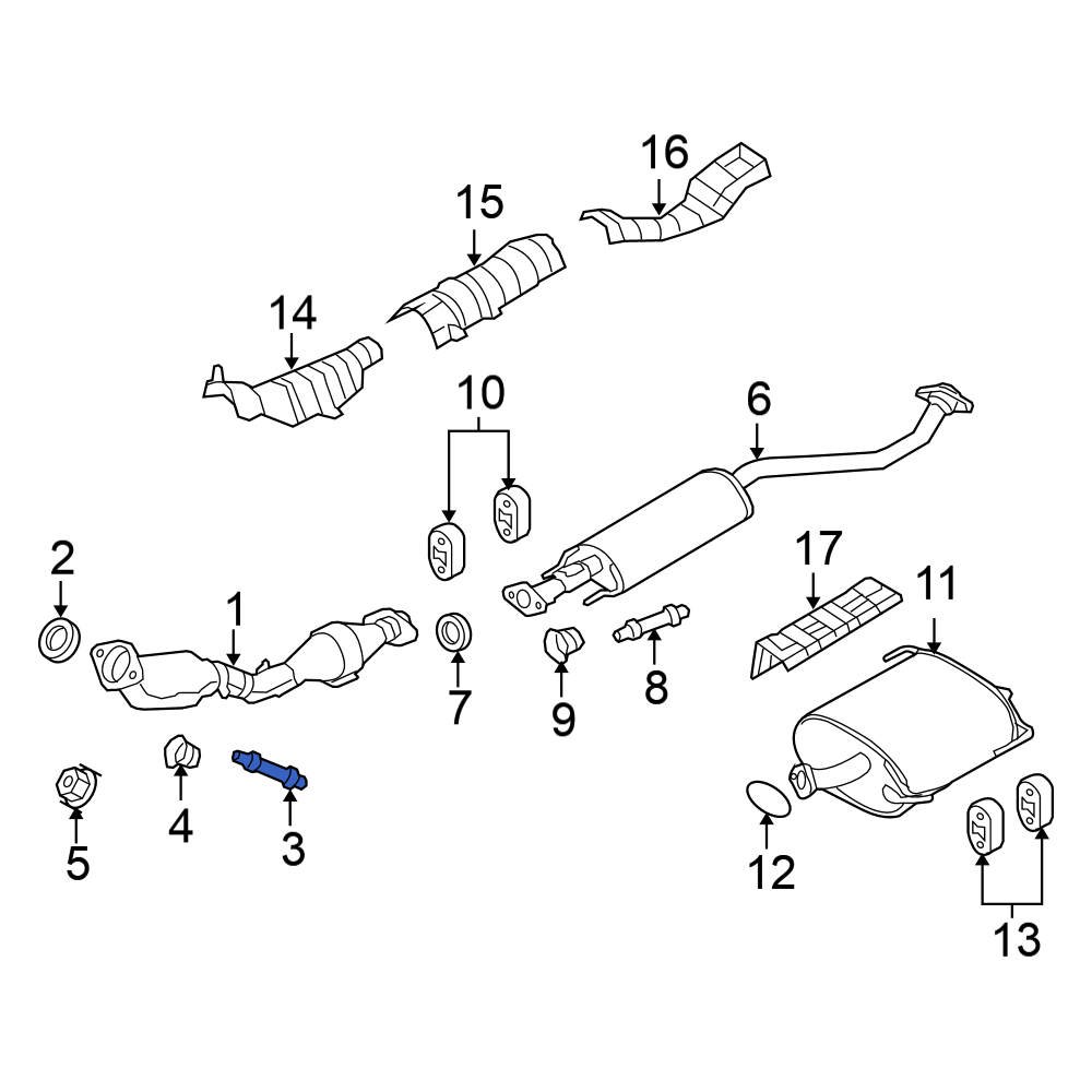 Nissan OE 206061U60B - Exhaust Bolt Spring