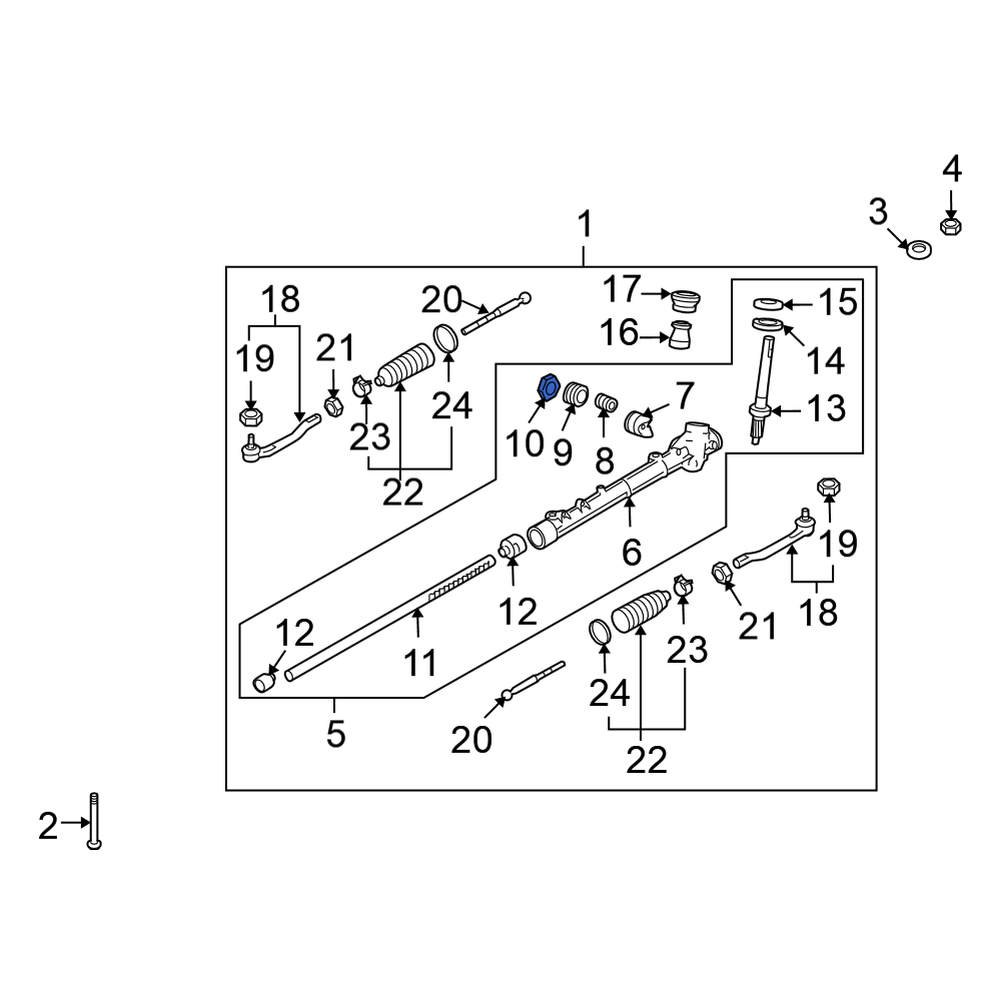 Nissan OE 40262JA000 - Rack and Pinion Nut