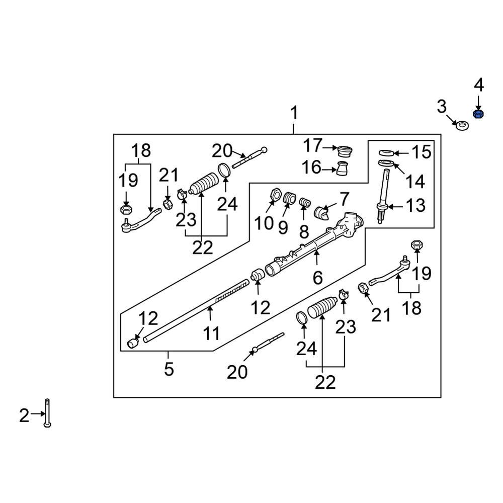 Nissan OE 40262JA000 - Rack and Pinion Nut
