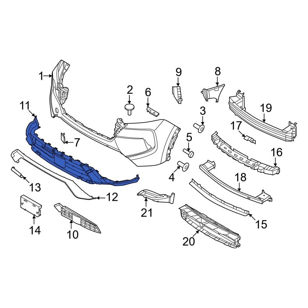 Nissan OE 620266RZ0A - Front Lower Bumper Cover