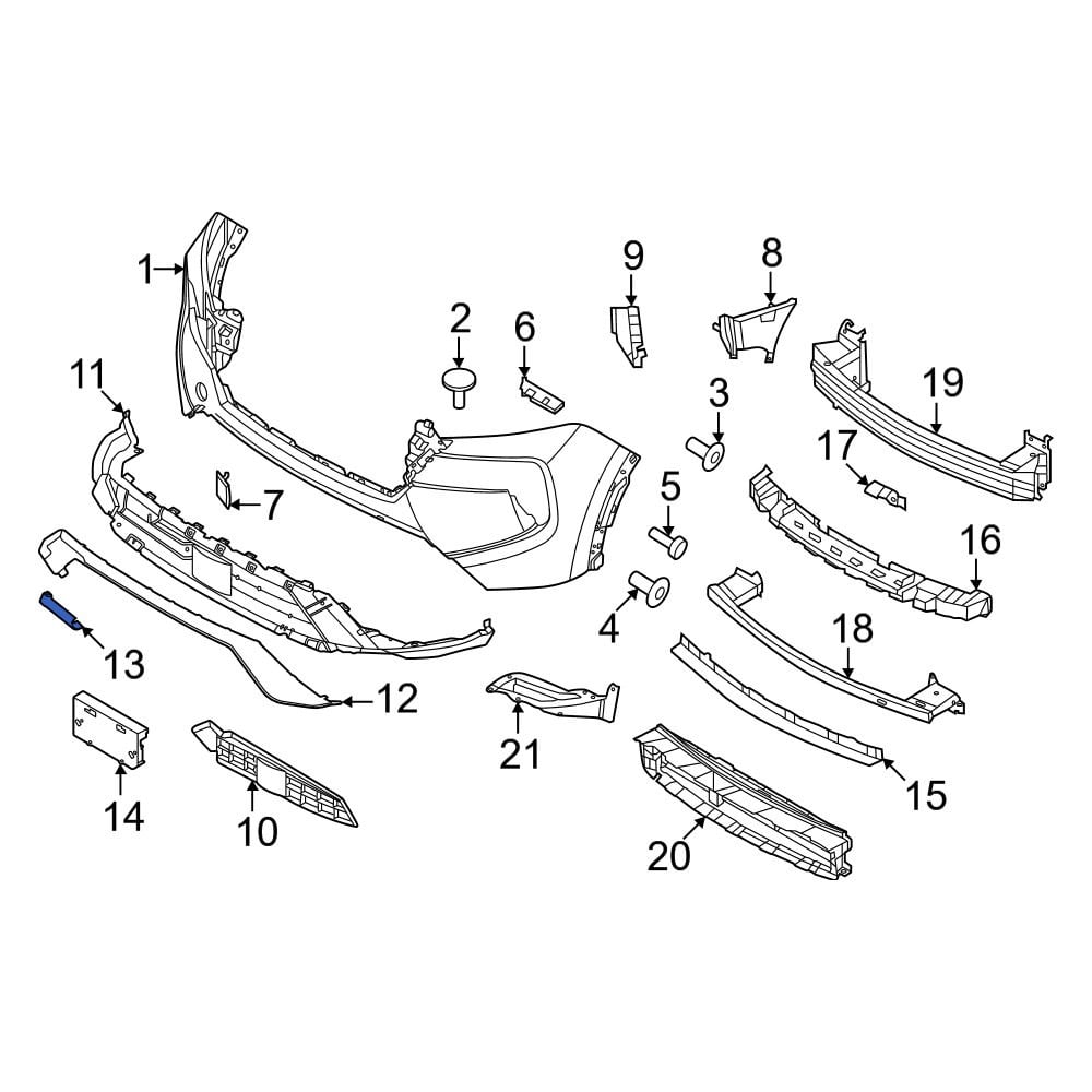 Nissan OE 850724MT0A - Rear Center Bumper Trim