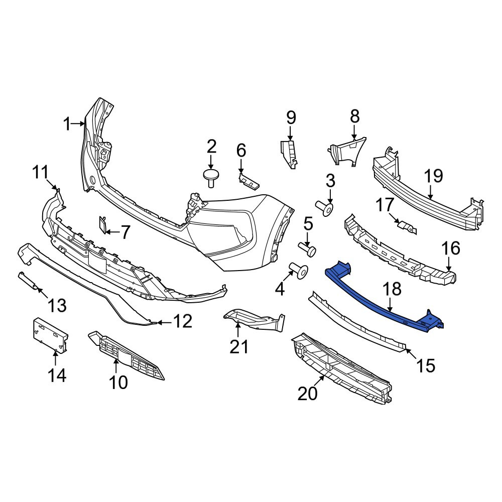 Nissan OE 620316RR0A - Front Bumper Cover Reinforcement Beam