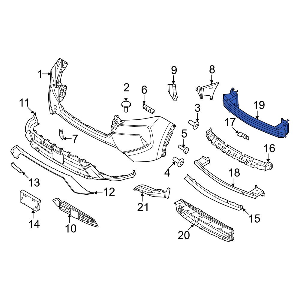Nissan OE 620306RZ0A - Front Bumper Impact Bar