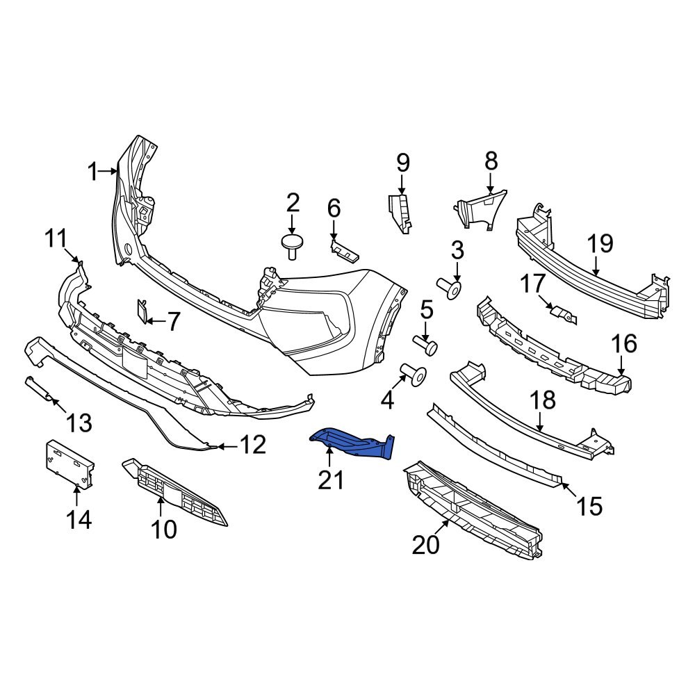 Nissan OE 638456RR0A - Front Left Spoiler