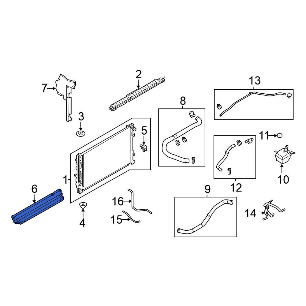 Nissan OE 215796RZ5C - Front Lower Radiator Support Air Deflector