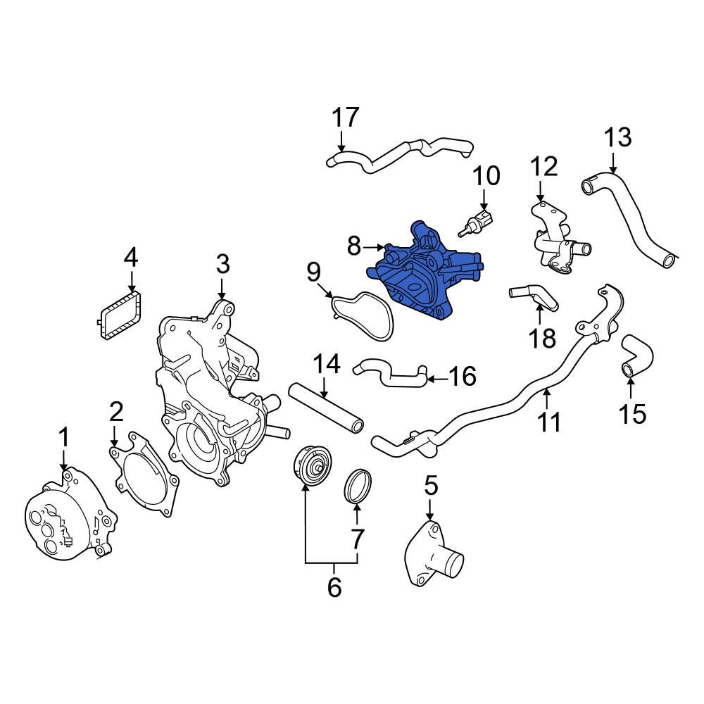 Nissan OE 110606CA0A - Engine Coolant Outlet Flange