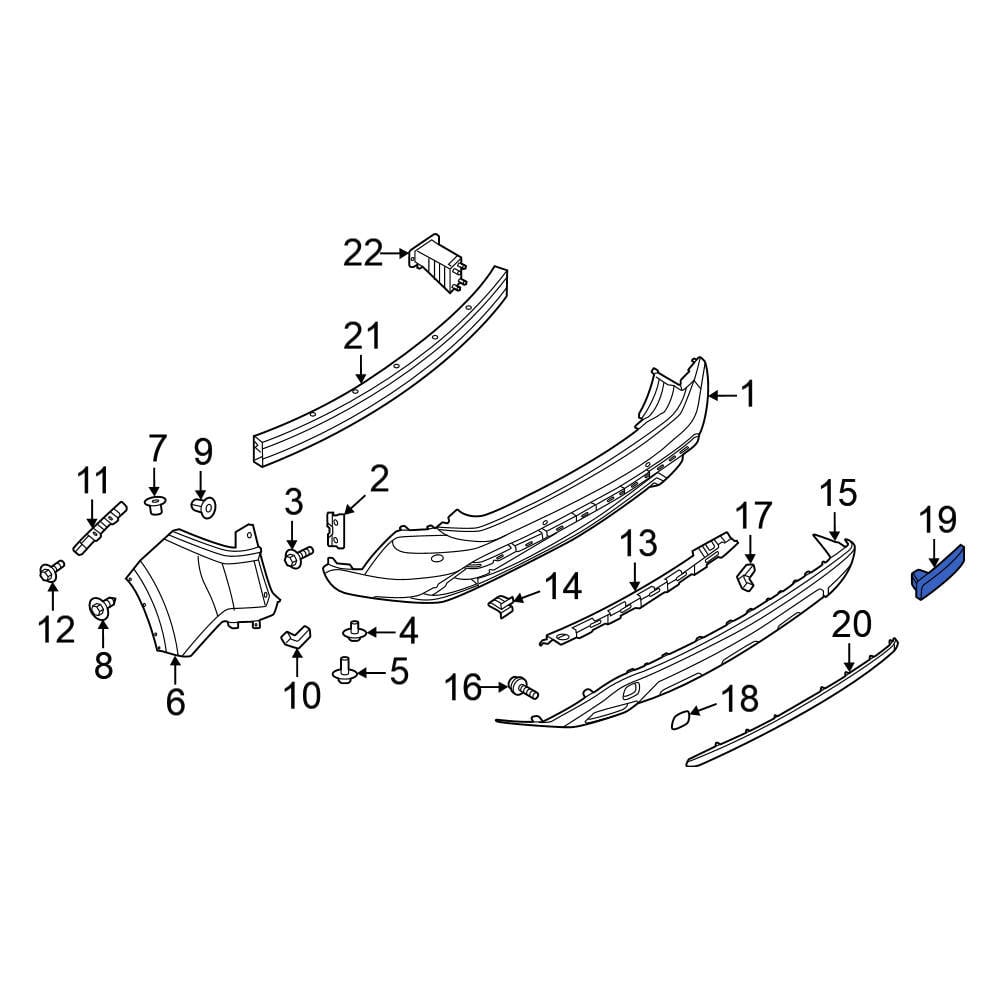 Nissan OE 265605C000 - Rear Left Reflector Panel