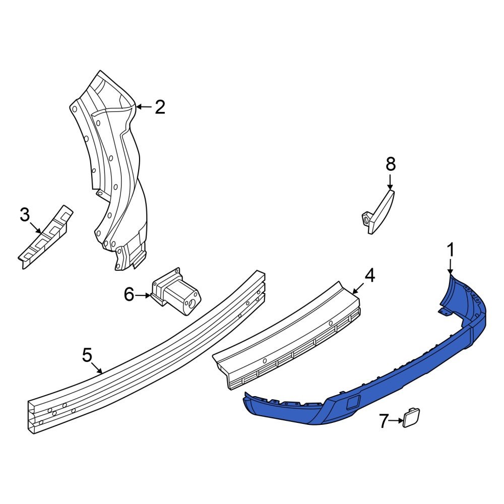 Nissan OE 850B04MT0A - Rear Lower Bumper Cover