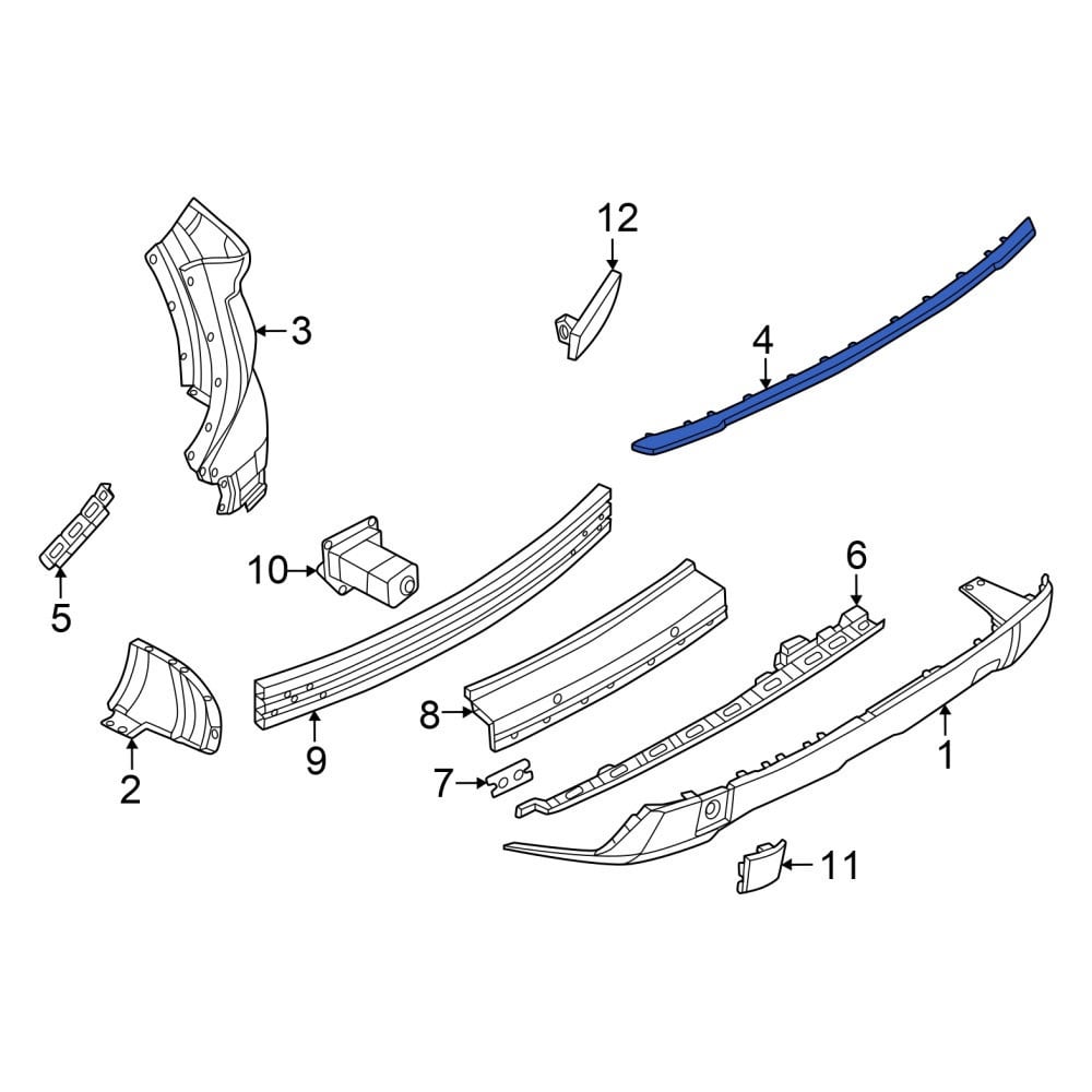 Nissan OE 850724MT0A - Rear Center Bumper Trim