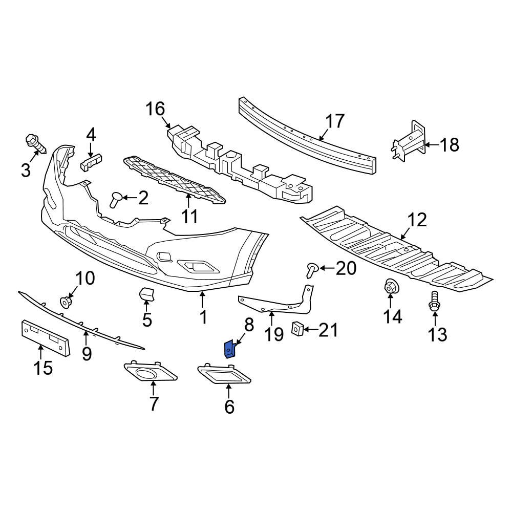 Nissan OE 012410009U - Bumper Impact Absorber Nut