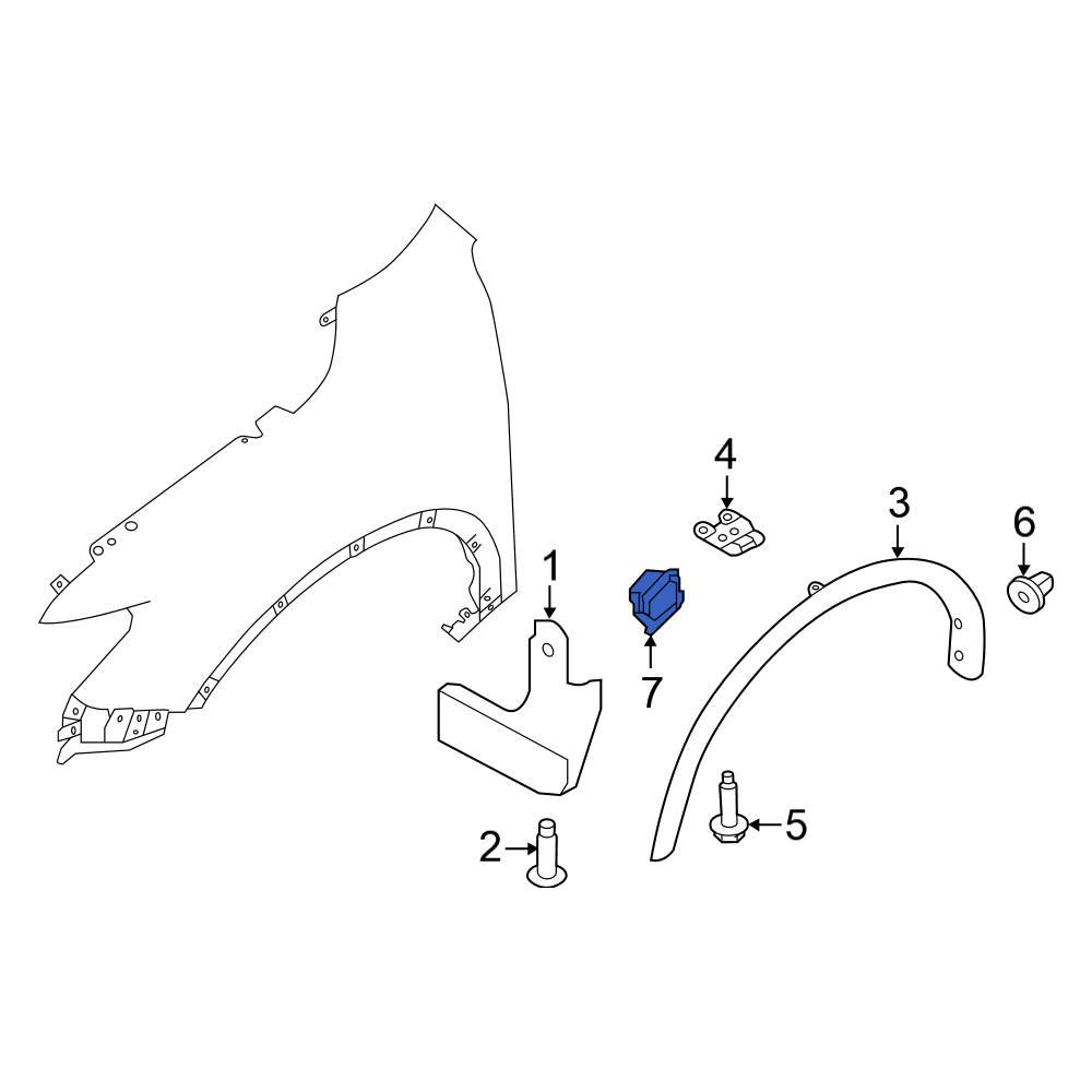 Nissan OE 76881JG00A - Wheel Arch Flare Nut
